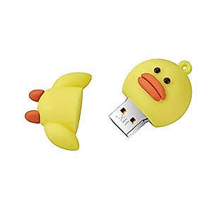 SBR USB Flash Drives,8GB / 16GB / 32GB / 64GB Waterproof Silicone USB 2.0 USB Flash Memory Stick Data Storage Pendrive Thumb Drives (64GB,Yellow Duck)