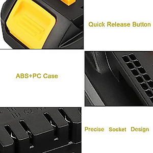 ZLWAWAOL MT20DL Battery Adapter Converter Compatible for Makita 18V Li-ion Battery Convert to Dewalt 20V DCB206 DCB204 DCB200 Li-ion Battery Compatible for Dewalt 20V Cordless Power Tools