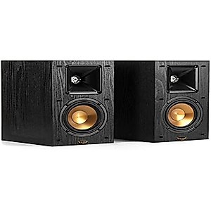 Klipsch Synergy Black Label B-100 Bookshelf Speaker Pair with Proprietary Horn Technology, a 4” High-Output Woofer and a Dynamic .75” Tweeter for Surrounds or Front Speakers in Black