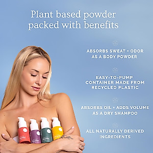 Cleo+Coco - Natural Dry Shampoo Powder - For Body & Hair - For Women - Absorbs Odor & Sweat - Essential Oils & Arrowroot Powder - Free of Talc & Parabens - PCR - Made in USA - Lavender Vanilla - 4oz