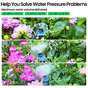 MIXC 50 FT 1/2 Inch Drip Irrigation Tubing Kit:Premium Garden and Landscape Watering System with 4 Quick Connector 4-Way Connector