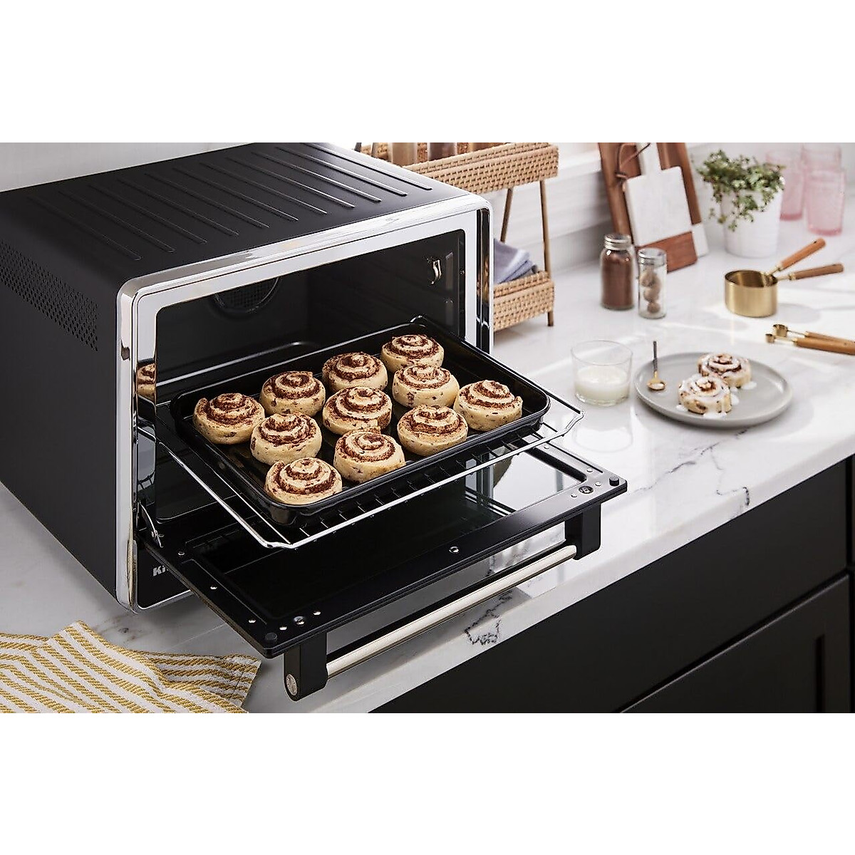 KitchenAid Dual Convection Countertop Oven with Air Fry and Temperature Probe - KCO224BM, Black Matte