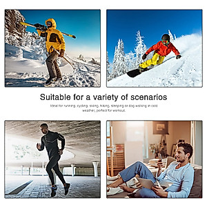 MeetHoo Men's Compression Base Layers Long Johns Winter Gear with Fleece Lined for Skiing Black