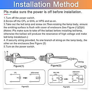 115W LED Shoebox Corn Retrofit Lamp, 16100LM 5000K LED Retrofit Corn Light Bulb Rotatable E39 Mogul Base, 180° LED Paddle Bulb (500W MH Equiv.) for Parking Lot Wall Pack Flood Lighting Fixture (4)