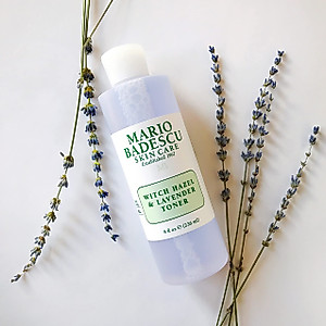 Mario Badescu Alcohol Free Witch Hazel and Lavender Facial Toner for Aging Skin, Infused with Aloe Vera, Face Toner for Combination or Dry Skin, 8 Fl Oz