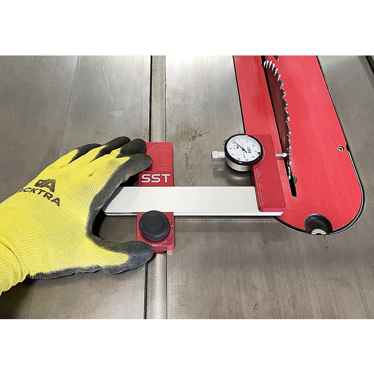 SST Saw Gauge Calibrator System | High Precision Alignment for Saws, Fences, Sleds, or Jigs | Adjustable Measurement with 1/2 In. Dial Indicator
