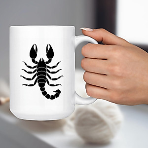 Funny Scorpion Graphic Gift Idea Perfect for Boys Men and Brothers Who Love Scorpions 11oz 15oz White Coffee Mug