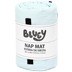 Jay Franco Bluey Sisters Nap Mat – Built-in Pillow and Blanket - Super Soft Microfiber Kids'/Toddler/Children's Bedding, Ages 3-7 (Official Bluey Product)
