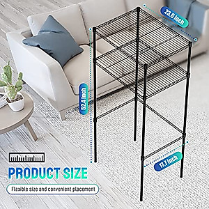 Suprima Adjustable Shelving - Mini Shelf Supreme, Metal Organizer with Leveling Feet Adjustable Shelves for Bathroom Kitchen Garage Living Room (17.7" L x 23.6" W x 52.4" H)