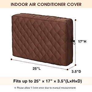 KylinLucky Indoor Air Conditioner Cover AC Cover for Inside Window Unit 25L x 17H x 3.5D inches White