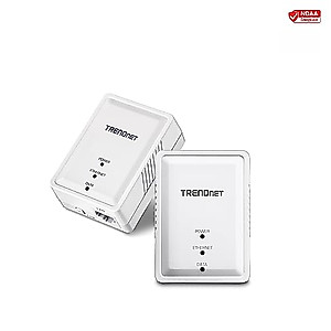 TRENDnet Powerline 500 AV Nano Adapter Kit, Includes 2 x TPL-406E Adapters, Cross Compatible with Powerline 600-500-200, Windows 10, 8.1, 8, 7, Vista, XP, Plug & Play Install, White, TPL-406E2K