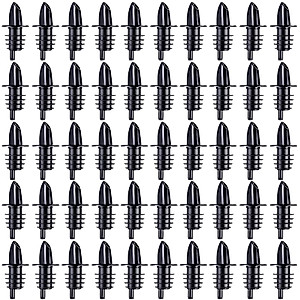 100 Packs Liquor Bottle Pourers Flow Pourers Plastic Spouts Black Bottle Pourers for Bars Clubs Pubs Restaurants Coffee Shops and Home