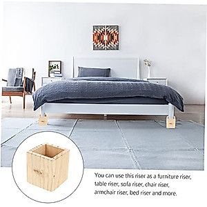LIFKOME Wood Bed Mat Furniture Risers for Sofas Floor Sofa Couch Throws for Sofa Couch Riser Wood Bed Leg Cap Furniture Foot Pads Heightening Pad Washing Machine Pad Bed Foot Pad