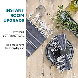 WETCAT Bundle: Turkish Bath Towel (38 x 71) and Turkish Hand Towels (20 x 30, Set of 2) - 100% Cotton, Prewashed for Soft Feel - Navy Blue Towels & Navy Blue Bathroom Accessories