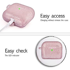 Case for Airpods 3rd Generation (2021), Filoto Apple Airpod 3 Case Cover for Women Girls, Silicone Case for Air Pod 3 Charging Case with Disco Ball Keychain Accessories (Rose Gold)