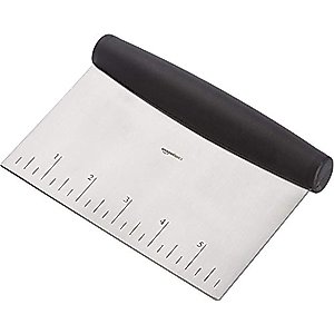 Amazon Basics Multi-Purpose Stainless Steel Scraper/Chopper with Contoured Grip, 6-Inch