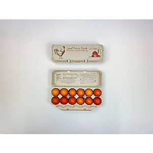 Printed Egg Cartons Red/Brown Design - 100 units