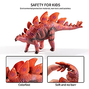 TEMI 7 Piece Jumbo Dinosaur Toys for Kids 3-5, Large Soft Toys for Dinosaur Lovers, Boys, Toddler Ages 5-7 Years, Perfect Party Favors, Birthday Gifts
