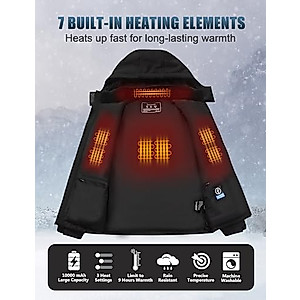 Men's Heated Fleece Jacket, Heated Jacket for Men with 10000mAh Large Capacity Battery Pack and Hand Warm Pockets (as1, alpha, x_l, regular, regular)