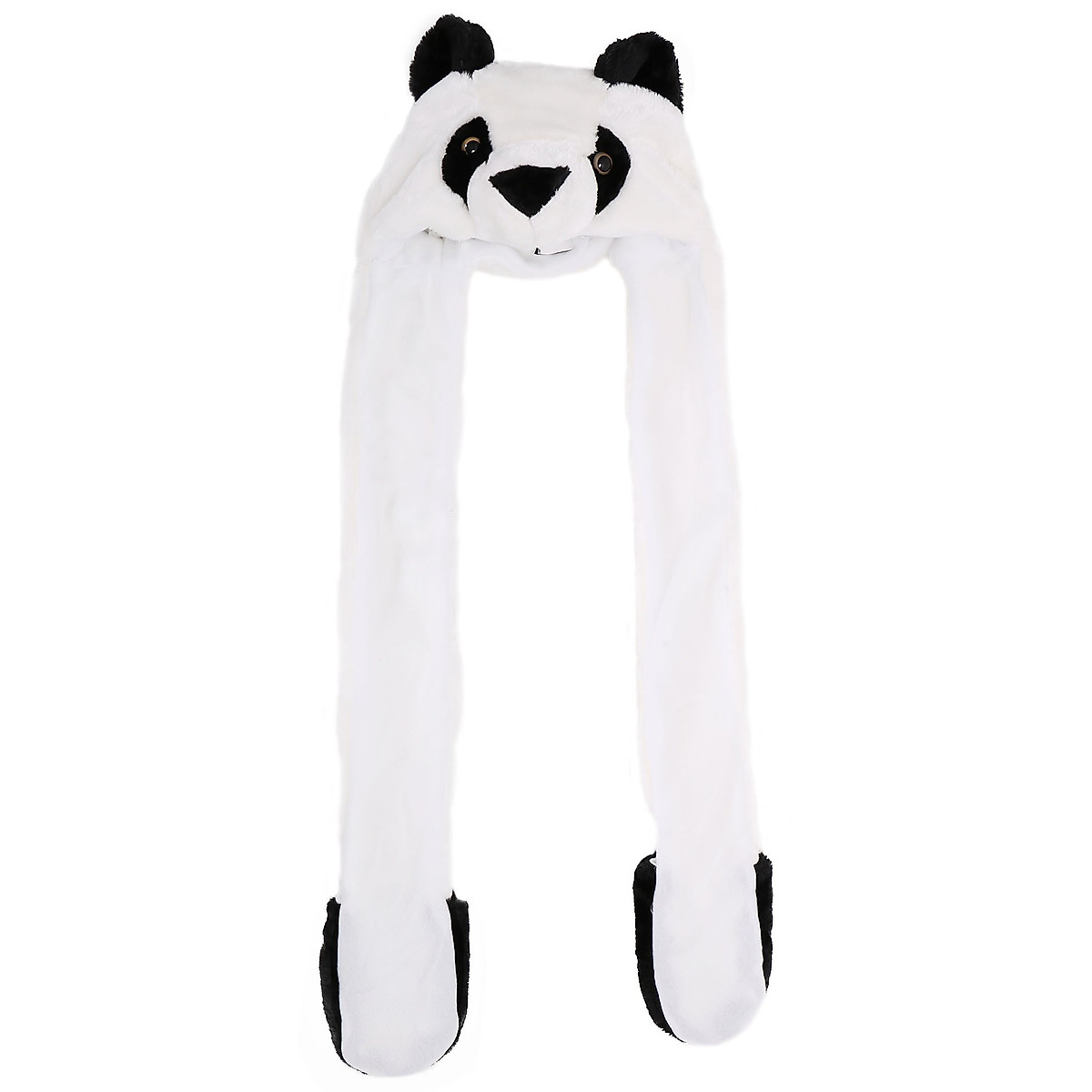Simplicity Panda Animal Hats with Long Scarf 3 in 1 Multifunction Warm Hats
