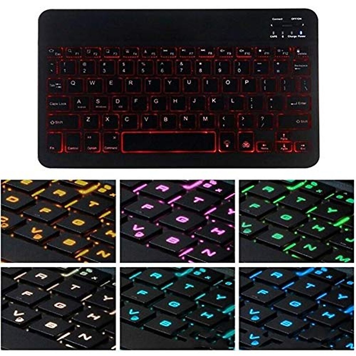 BoxWave Keyboard Compatible with Acer ConceptD 7 Ezel CC715-71-7163 (15.6 in) - SlimKeys Bluetooth Keyboard - with Backlight, Portable Keyboard w/Convenient Back Light - Jet Black