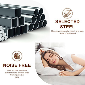 ROCKINGRUN Metal Bunk Bed Twin Over Full Size, Heavy Duty Twin Over Full Bunk Beds with Safety 12.2" Full Length Guardrail and Sturdy Ladder for Adults,Teens,Kids,No Box Spring Needed,Black