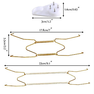 ManYee 10 Pack Plate Hangers Invisible Wall Plate Hangers Stainless Steel Plate Hangers for The Wall and 12 Pack Wall Hooks Compatible 7.5 to 9 Inch for Decorative Plates Art Wall Brass Coated
