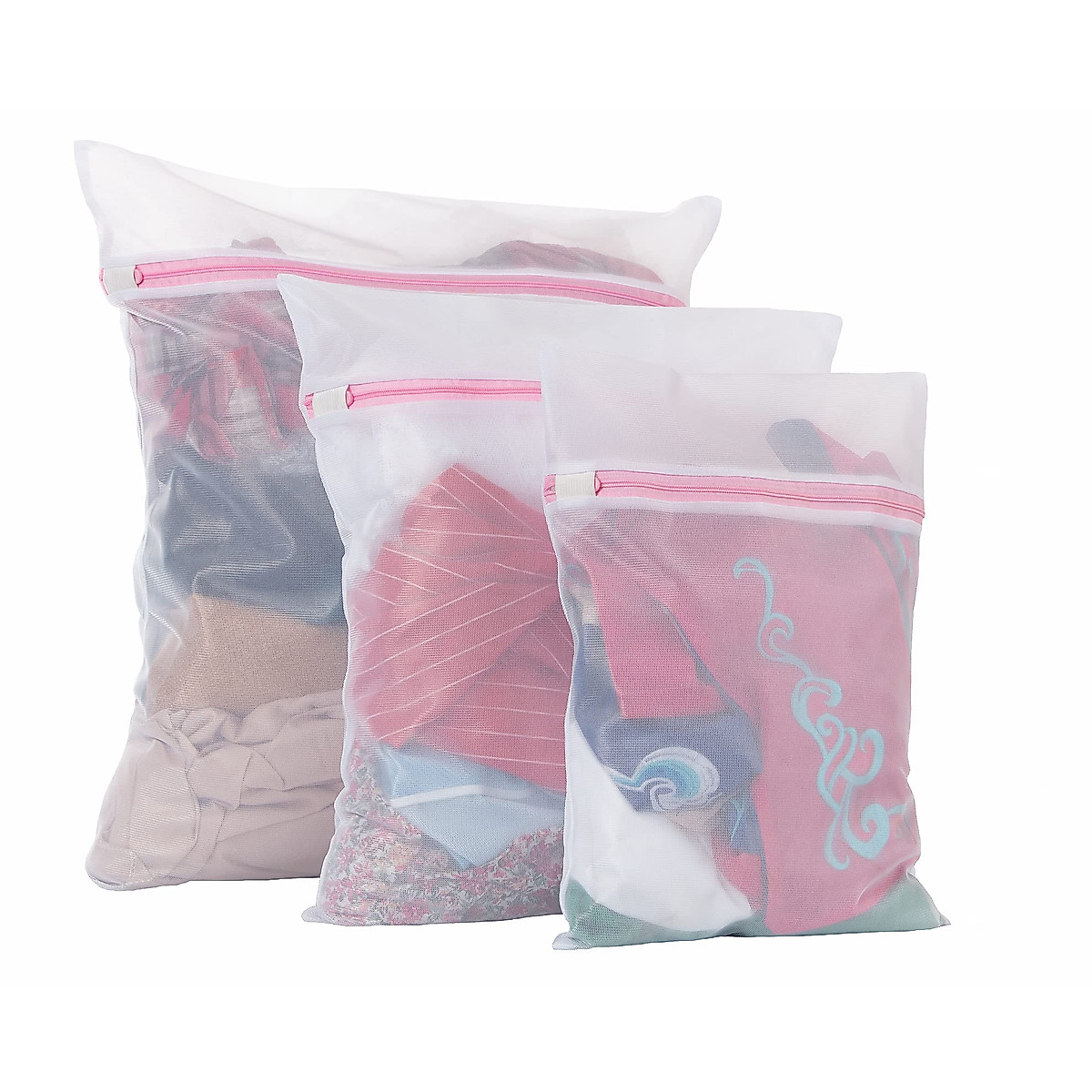 Mesh Laundry Bag for Delicates 3 Pcs,Sturdy and Durable,Suitable for Sorting and Washing Clothes,Such as Coats,Shirts,Sweaters,Pants,Bras and Baby Clothes