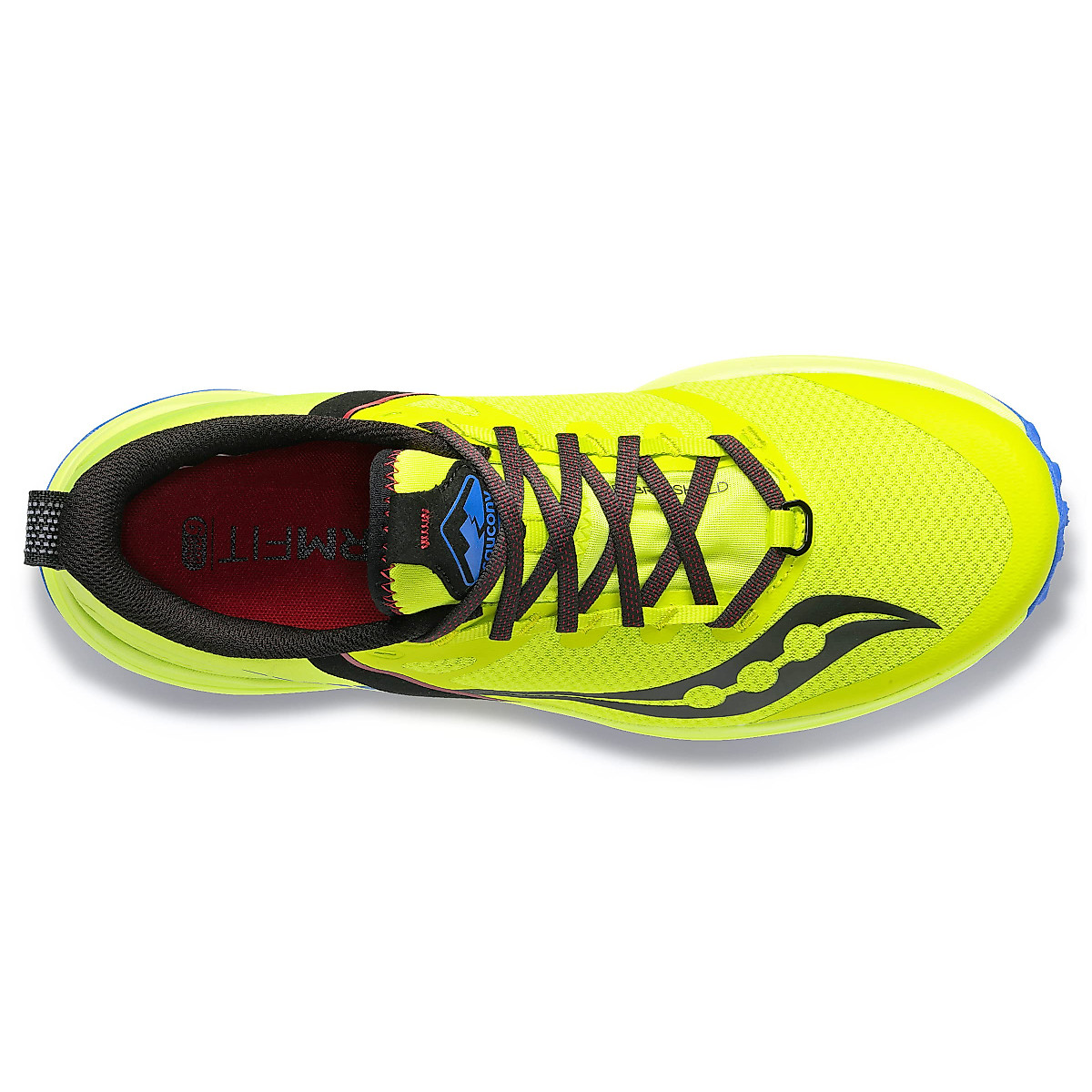 Saucony Men's Xodus Ultra Trail Running Shoe, Acid/Blue RAZ, 12.5