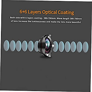 Cellphones 1 PC Phone Macro Lens Clip on Cell Smartphone Phones Smart Phone Wide Angle Lens for Smartphone Camera Lens Wide-Angle Lens Cell Phone no Distortion 4k Fisheye Lens