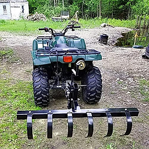 ELITEWILL Garden Tractors Sleeve Hitch Adapter Fit for 2" Reciever Heavy Duty Steel with Black Powder Coating