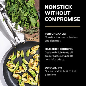 Scanpan Pro IQ 2-Piece Fry Pan Set - Includes 9.5” & 11” Fry Pans - Easy-to-Use Nonstick Cookware - Dishwasher, Metal Utensil & Oven Safe - Made by Hand in Denmark