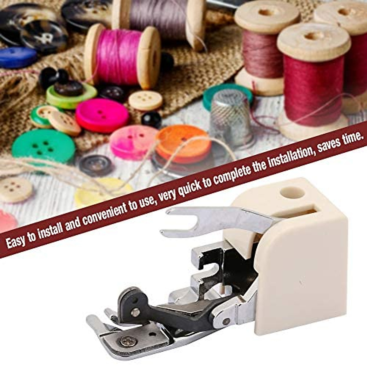 Side Cutter Sewing Machine Presser Foot Side Cutter presser foot Overlock Sewing Machine Attachment for All Low Sewing Machine Presser Feet Universal Presser Foot forBrother SingerJanom Sewing Machine