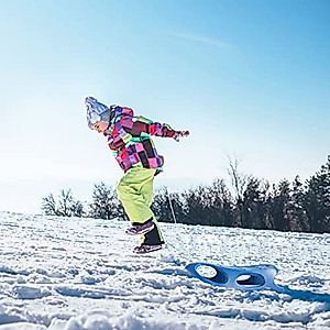 Unknown1 Kids Winter Plastic Outdoor Snow Sleigh Ice Sled Over 5 Years Blue