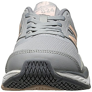 New Balance Women's Casual Comfort 824 Training Cross-Trainer Shoe, Gray/Guava, 9.5 B US