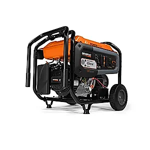 Generac GP8000E 8,000-Watt Gas-Powered Portable Generator - Electric Start, CO-Sense, CARB Compliant - Reliable Power for Emergencies & Recreation, Long Runtime, Durable Design
