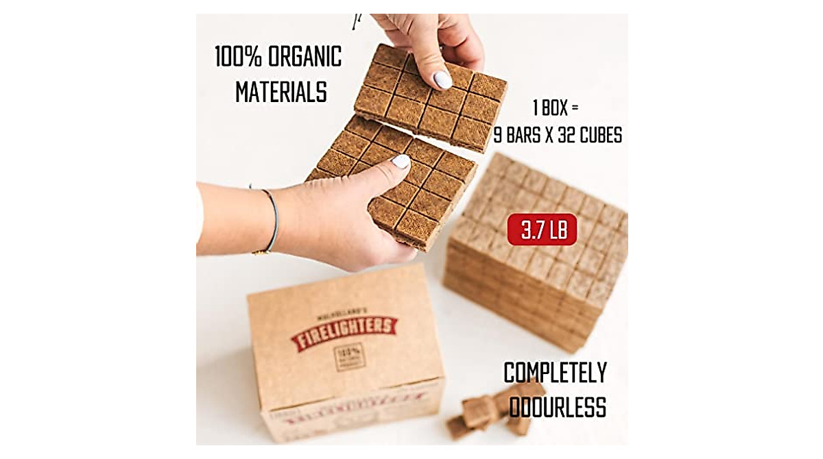 Light Fires Easily: 288 Natural Eco Fire Starter Cubes