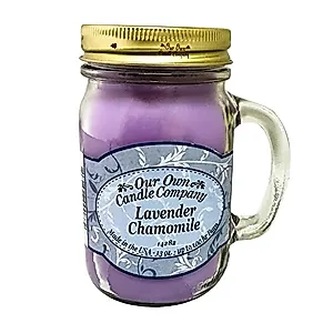 Lavender Chamomile Scented 13 Ounce Mason Jar Candle by Our Own Candle Company