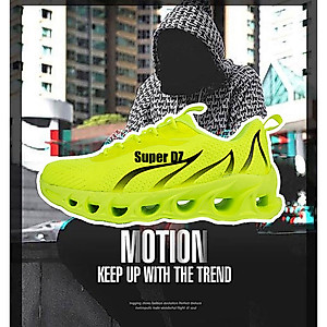 Softsfeel Women's Relieve Foot Pain Perfect Walking Shoes, Womens Walking Shoes with Arch Support Comfort Non Slip Wide Width Shoes, Black and Blue, 10 Women/10 Men