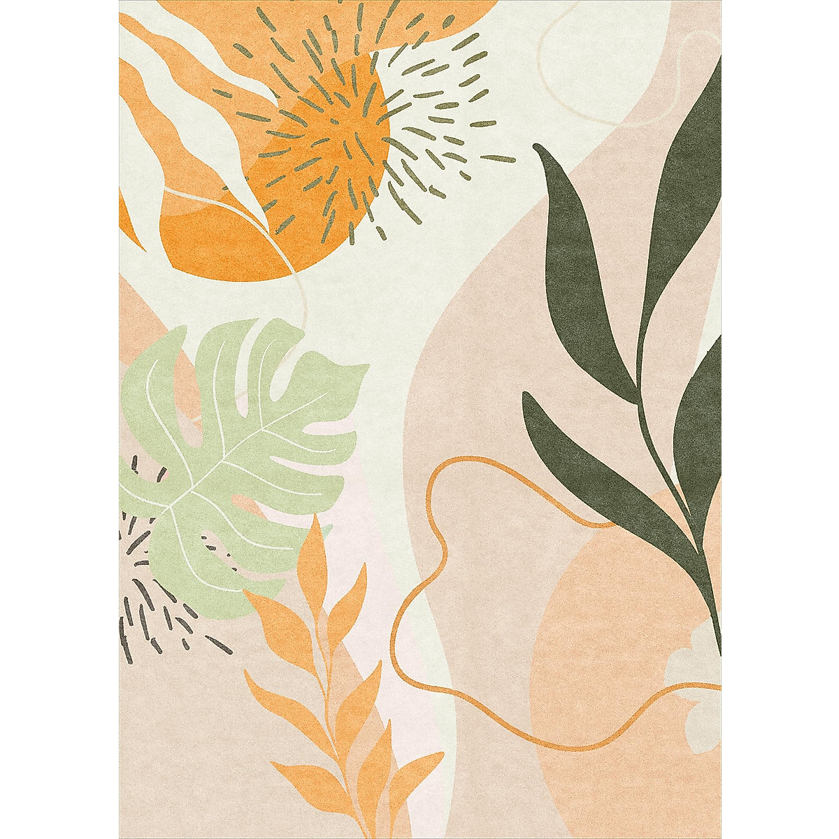 ComiComi Washable Rug - Stain Resistant Area Rugs for Living Room, Morandi Bedroom Rug, Washable Modern Area Rugs(TPR65-Pink, 5'x7')