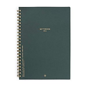 DesignWorks Ink Textured Paper Twin Wire Bound Notebook No. 1, Pacific Forest