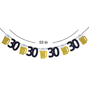 Beer birthday Glitter Banner, Beer Garland - Cheers to 30 Years Banner, 30th Birthday Banner - 30th birthday Decor