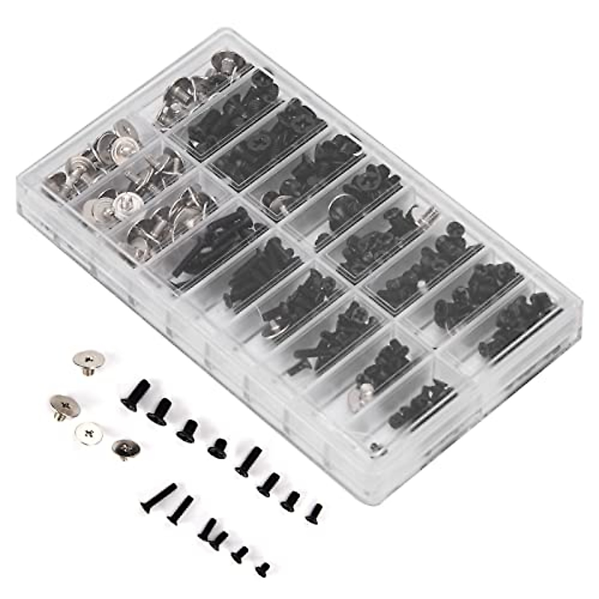 Computer Screws Kit Alloy Steel Micro Cross Screw Assortment Set M2 M2.5 M3 Fasteners,360Pcs
