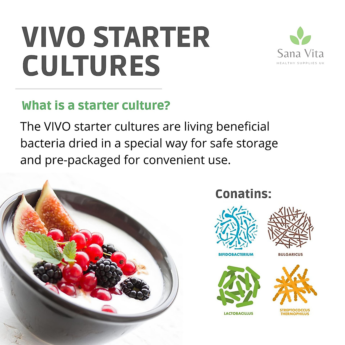 VIVO Kefir Starter (5 boxes) Makes up to 30 quarts of kefir