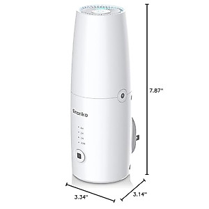 Plug In Air Purifiers for Home | UV Light Sanitation for Rooms | Ozone Deodorizer for Odor from Pets, Diapers, Room Freshener | Auto Mode 1h/2h/4h Timer