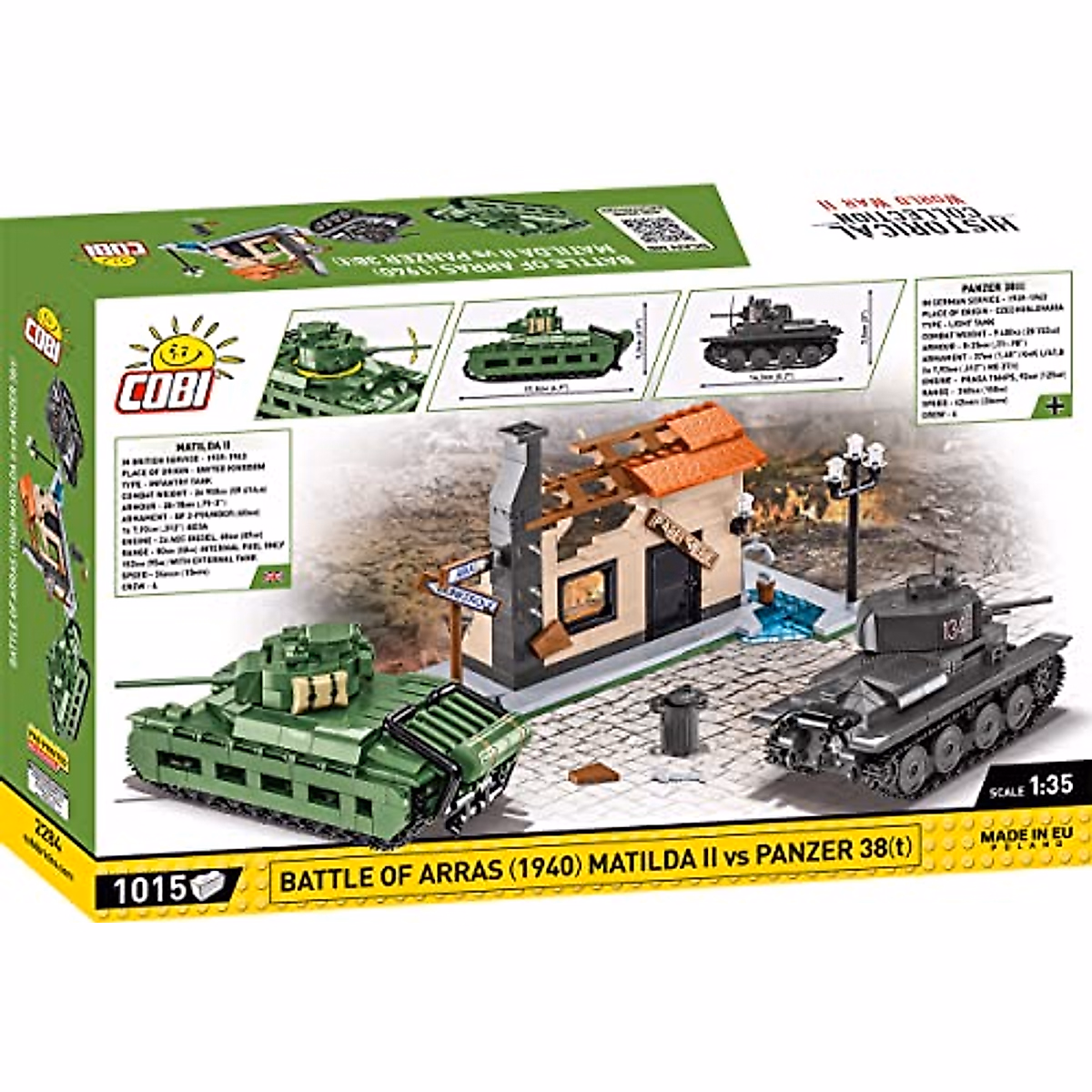COBI Historical Collection WWII Battle of Arras (1940) Matilda II vs Panzer 38