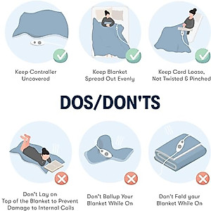 Serta Luxuriously Soft Plush Electric Blanket Fast Heating Cozy Cover, Safety Auto Shut Off Timer, Low EMF, Multi Heat Setting, ETL Certified, Machine Washable, Grey King (92 in x 100 in)