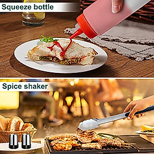 Griddle Accessories, Lidlife 31pcs Flat Top Grill Accessories for Blackstone and Camp Chef, Griddle Grill Tools Set for Professional BBQ, Grill Set with Spatula,Tongs,Bottle, Egg Ring and Carry Bag