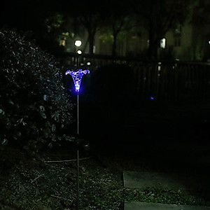 2PCS Waterproof Outdoor Solar Garden Stake Lights with Vivid Figurine – Lily LED Garden Landscape Lawn Lamp for Flower Beds Backyards Decoration