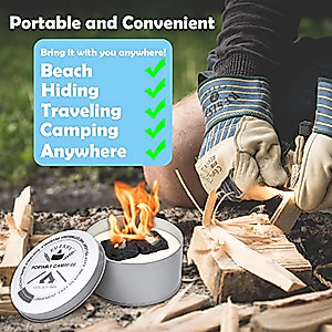EUPNHY 2 Pack Portable Campfire | Portable Fire Pit | smores maker | Lightweight and Portable | 3-5 Hours of Burn Time | Convenient-No Embers-No Hassle | Great Gifts for Picnics, Camping and More